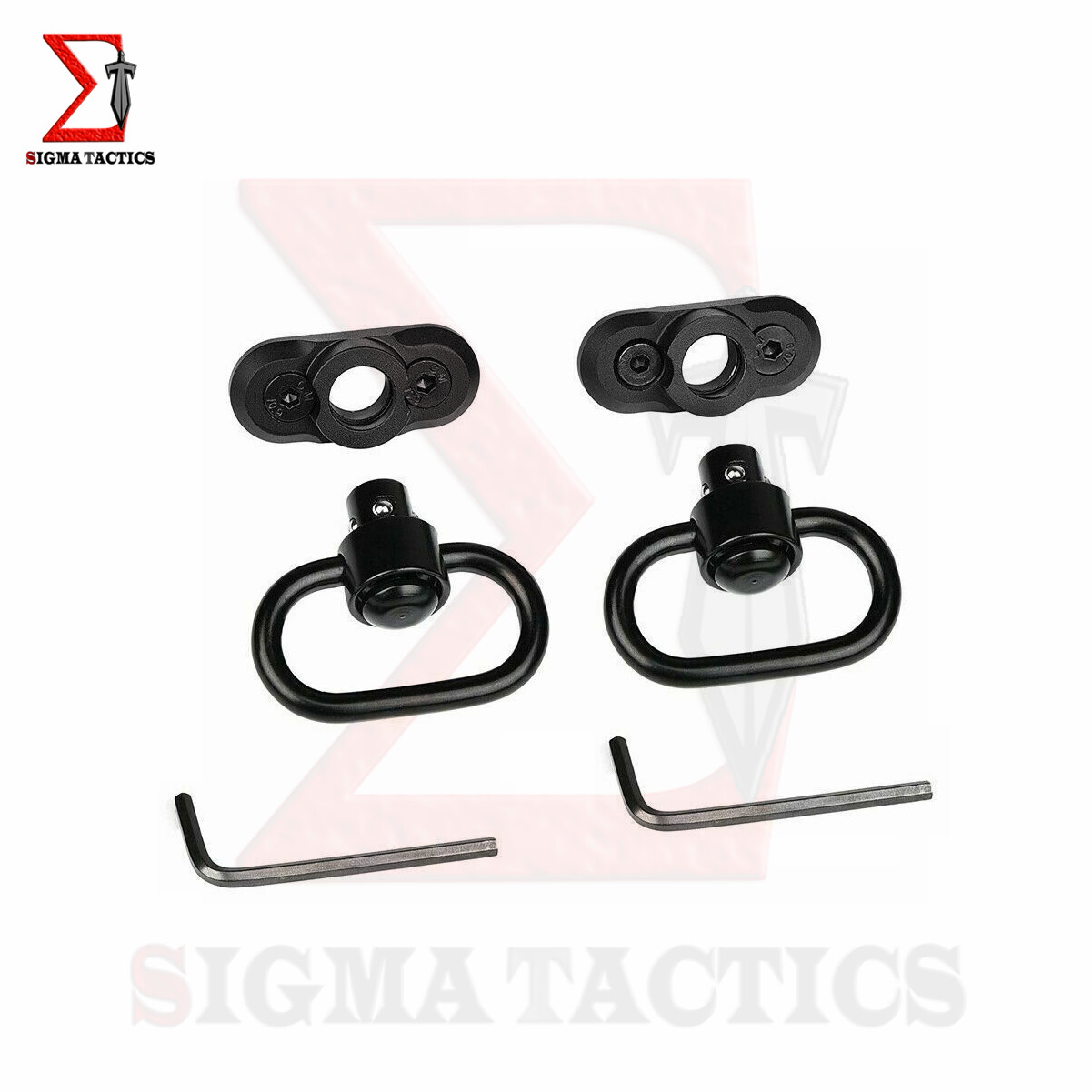 2PC New M-LOK MLOK Quick Release Sling Mount Push Button QD Sling ...