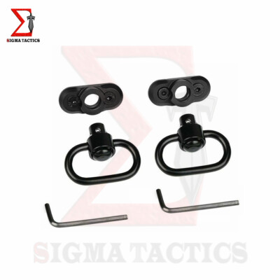2PC New M-LOK MLOK Quick Release Sling Mount Push Button QD Sling ...