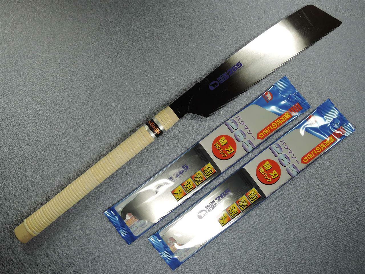 Japanese BAKUMA Saw 265mm Kataba/Single Sided Saw Cross Cut W/2pcs ...
