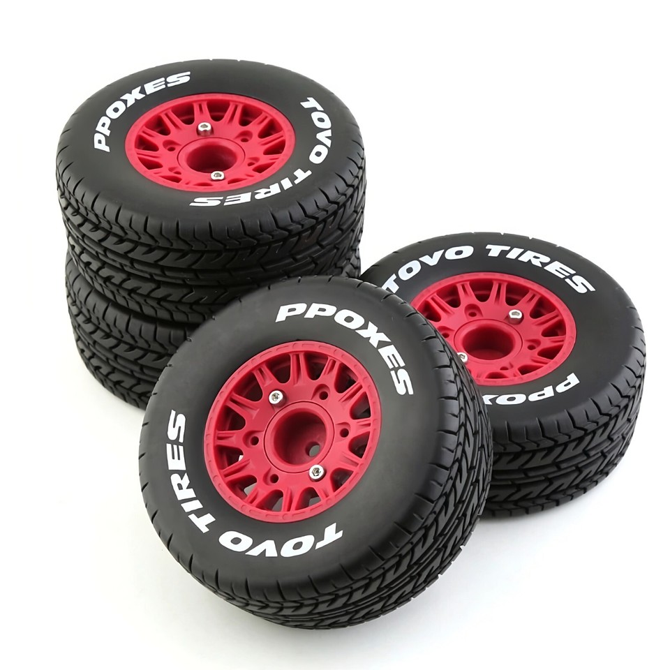 1/10 Rc Car Stadium Truck Wheels & Tires 4pcs For Team Associated Rc10 ...