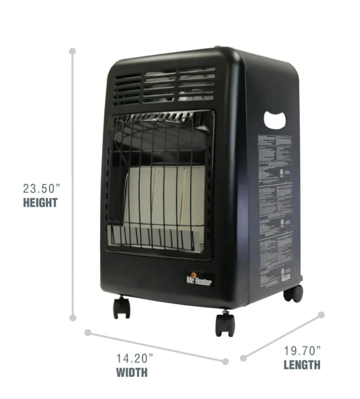 Mr. Heater 18000 BTU 450 Sq. ft. Radiant Propane Cabinet Outdoor Space ...