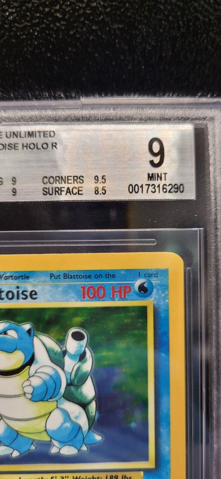 1999 Blastoise Base Set NO STAGE ERROR Holo Rare Pokemon Vintage BGS 9 ...