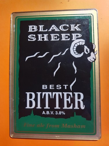 BLACK SHEEP brewery BEST BITTER real ale beer pump clip badge front ...