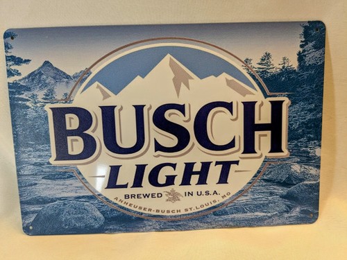 Busch Light Beer Anheuser Busch Blue Mountains Bar Tin Metal Sign NEW ...