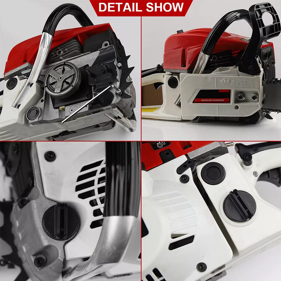 58cc Gasoline Chainsaw 20" Bar Powered Upgraded Engine Wood Cutting Gas ...