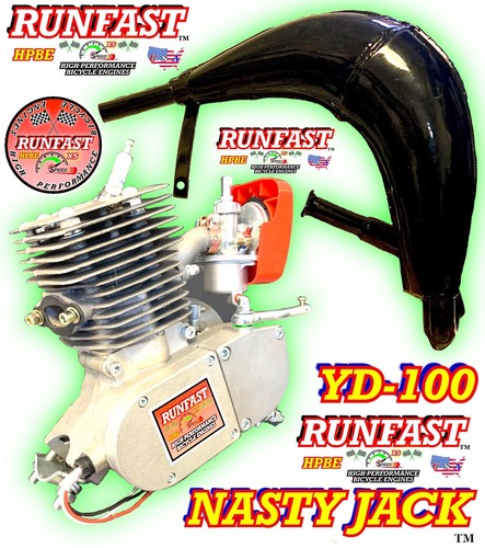 100cc 2 Stroke Real YD100 Motorized Bicycle Engine Motor with FASTER ...