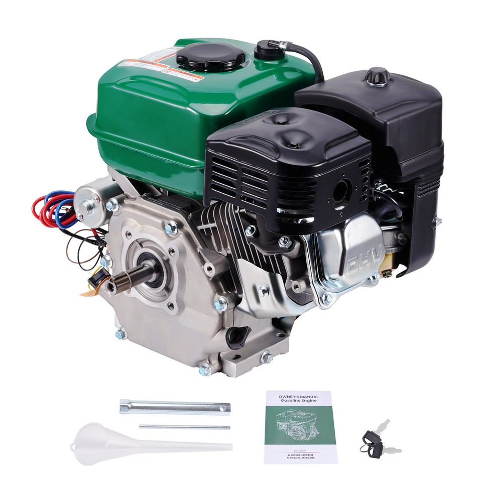 Electric Start Gas Engine Motor 212cc 4-Stroke 7HP Horizontal ...