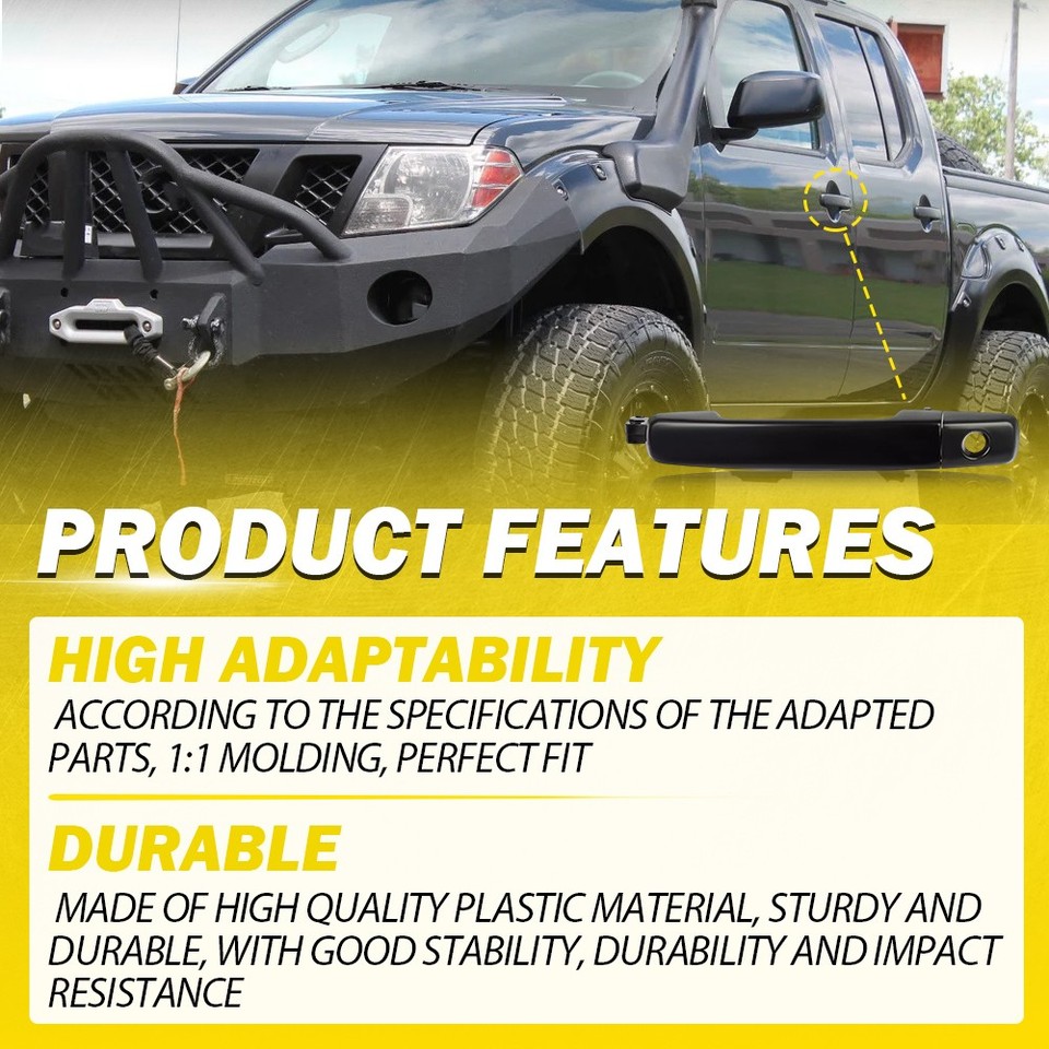 For 2005-2008 NISSAN FRONTIER GLOSS BLACK Door Handle COVERS FRONT LEFT ...
