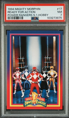 MIGHTY MORPHIN POWER RANGERS RARE 1994 Power Team Card Hobby Action PSA ...