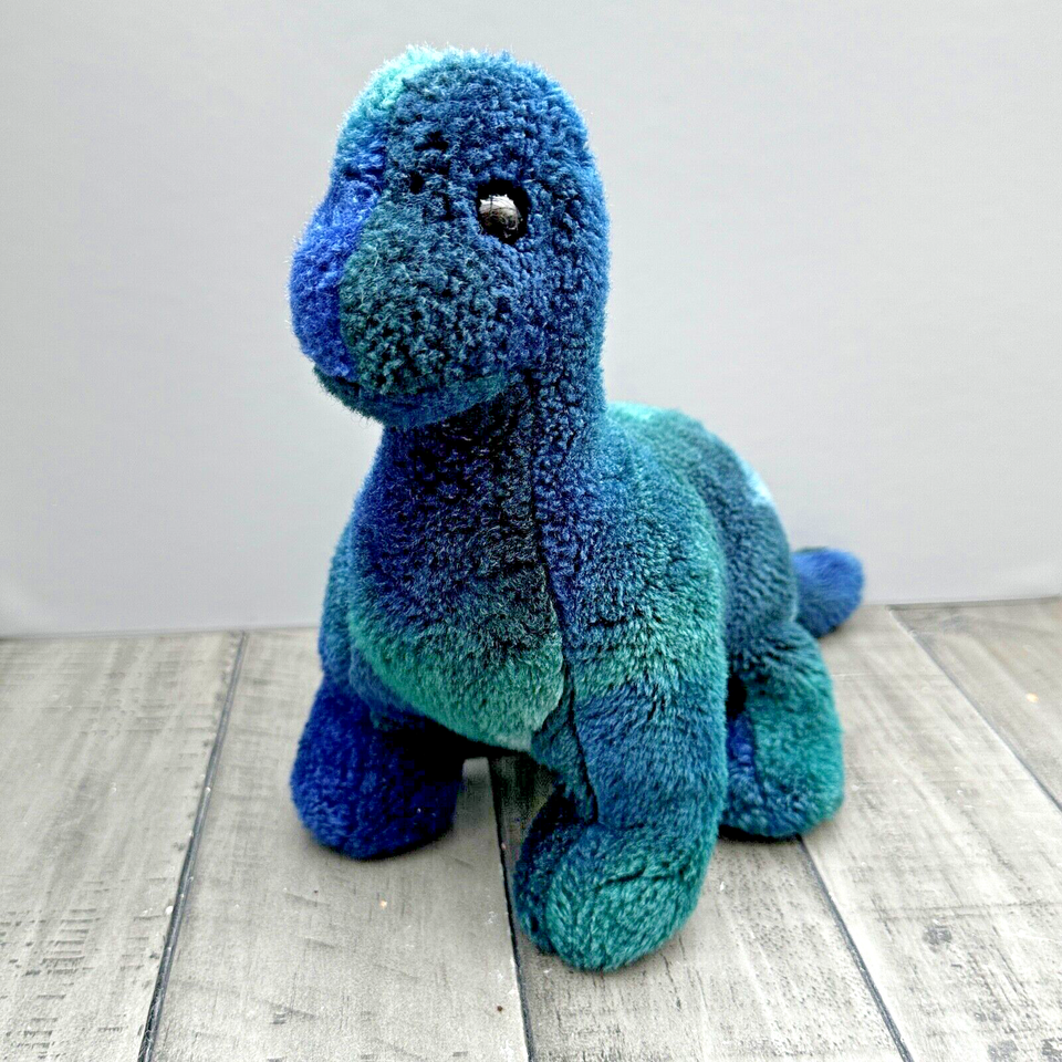 Rare Ty Bronte Brontosaurus Green Blue Dinosaur beanie plush buddy 1999 ...