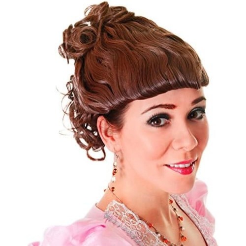 Bristol Novelty BW794 Victorian Lady Wig For Women Brown Accessory, One ...