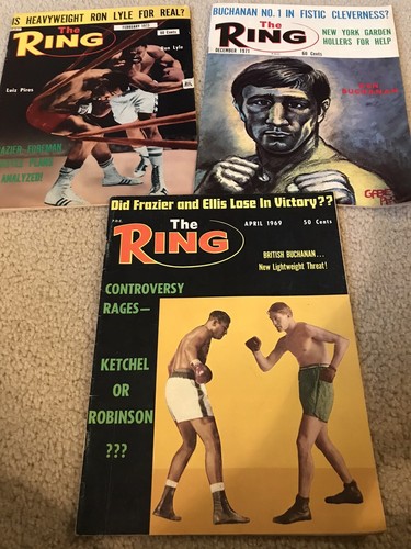 Lot 3 RING MAGAZINES BETTER SHAPE APRIL ‘69, DEC ‘71, FEB ‘73 BUCHANON ...