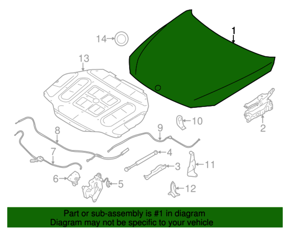 Hood Aluminum Engine Cover Bonnet 07-15 BMW 7 Series 41617204514 OEM ...
