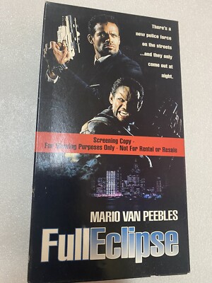 Full Eclipse (VHS, 1997) Mario Van Peebles Promo Screener 26359096631| eBay