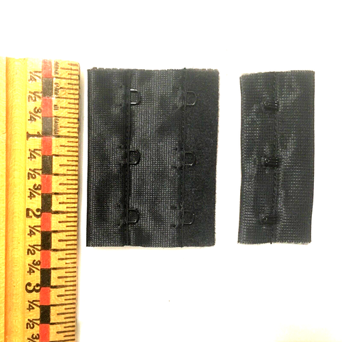 Hook & Eye Bra Closure Bra Repair Back Closure 2-1/2" Black 5 Closures ...