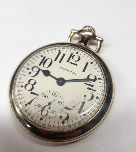 VINTAGE 1912 HAMILTON 992 RAILROAD ,21 JEWELS. Gold Filled #16 CASE ...
