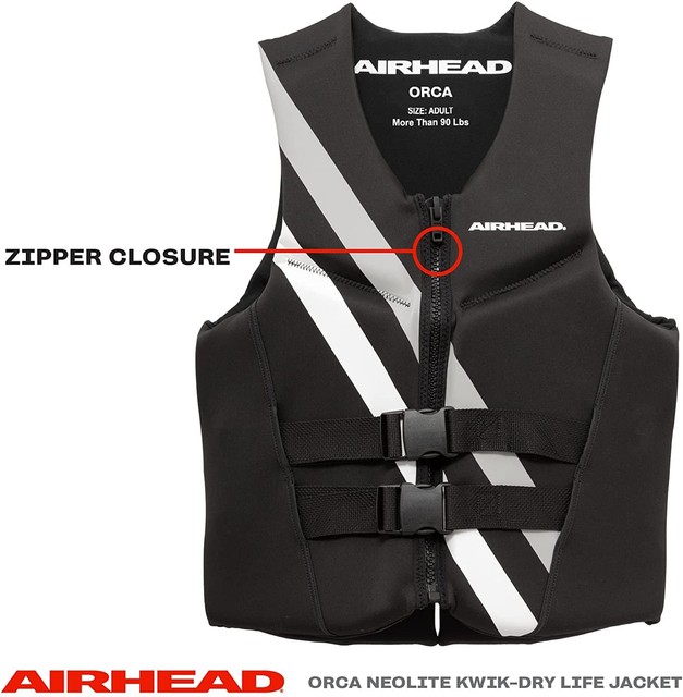 Airhead Orca Life Jacket XS PFD Made of Soft Kwik-dry Neolite Material ...