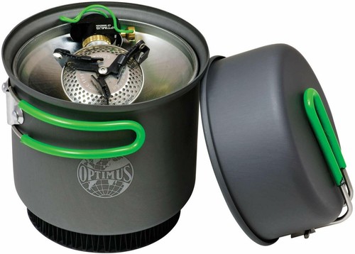 OPTIMUS CRUX WEEKENDER HE Cook System Gas Stove Camping Hiking Woods ...