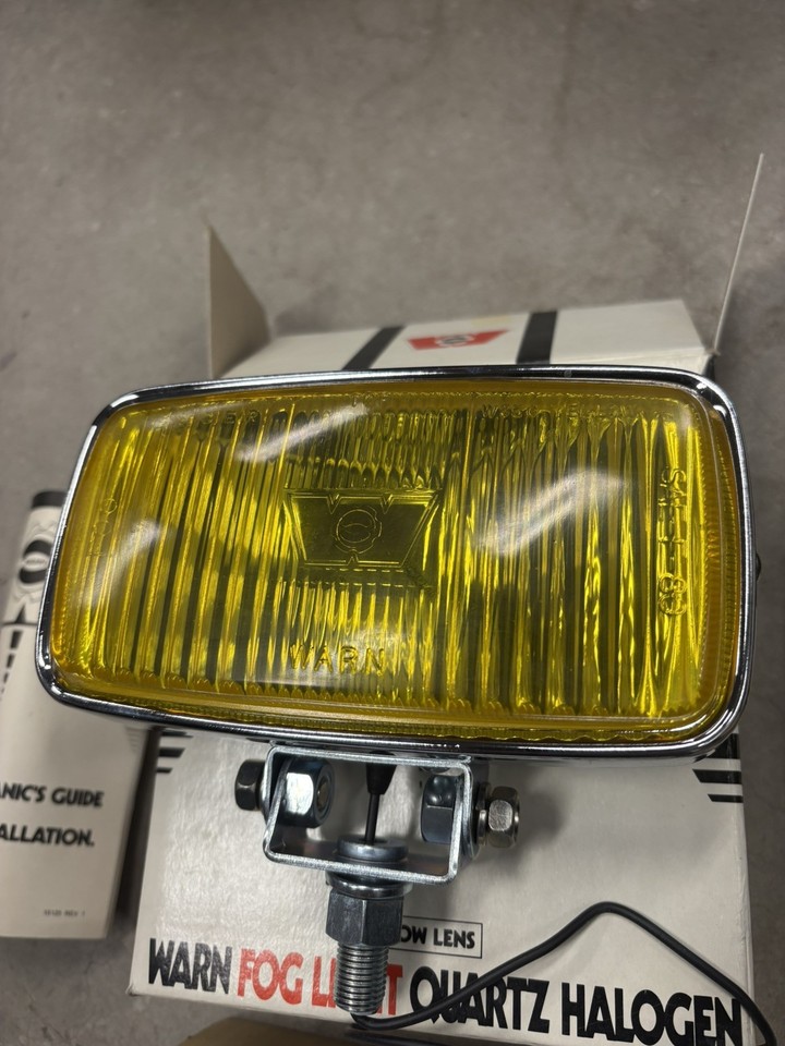 NOS RARE Vintage WARN Offroad Yellow Glass Halogen Driving Fog Lights ...