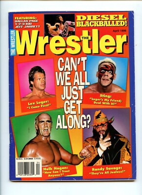.THE WRESTLER MAGAZINE 4/96 STING LUGER SAVAGE HOGAN DIESEL DALLAS PAGE ...