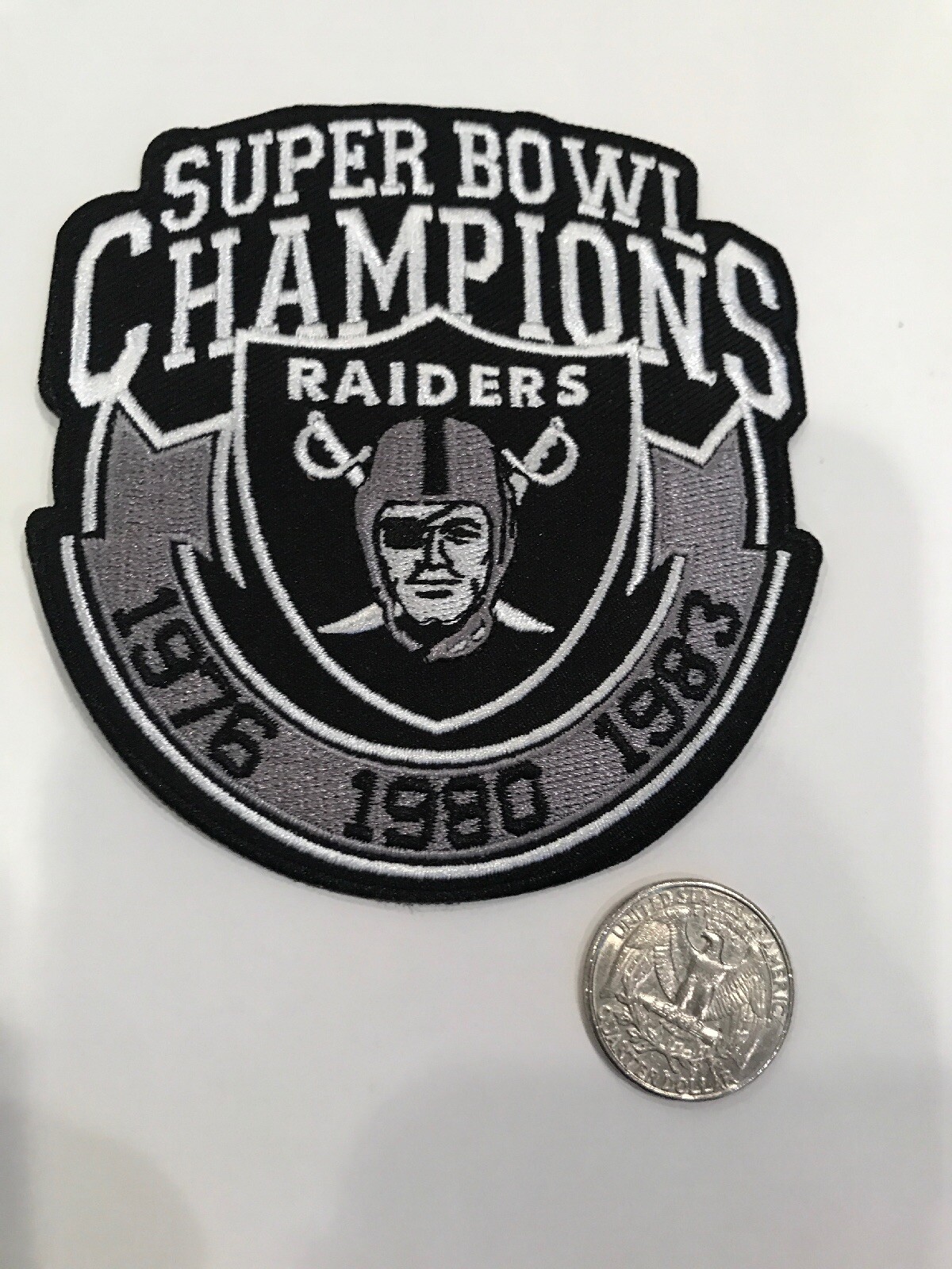 Oakland Raiders Vintage Iron on Embroidered CLASSIC Patch 4” X 3.5” A1 ...