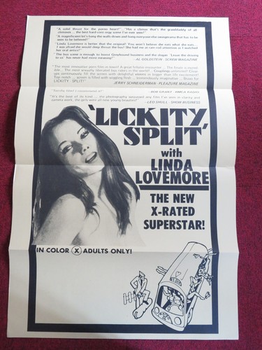 LICKITY SPLIT US TRI FOLDED ONE SHEET ROLLED POSTER LINDA LOVEMORE SANDI FOXX | eBay UK