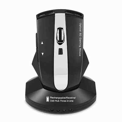 2.4GHz Rechargeable Wireless Gaming Mouse Mice with Charging Dock Stand ...