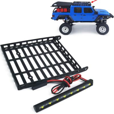 1/2Set SCX24 Gladiator Roof Rack W/Lamp 1:24th Scale RC Crawler Jeep ...