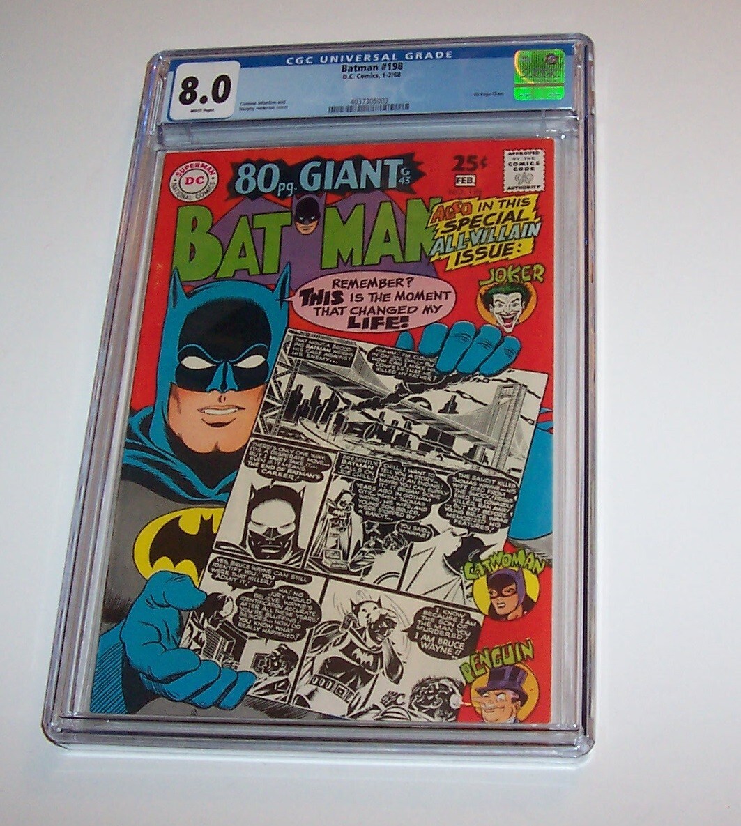 Batman #198 - DC 1968 Silver Age Issue - CGC VF 8.0 - Rogue's Gallery ...