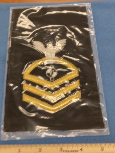 US NAVY CPO UNIFORM BULLION RANK INSIGNIA PATCH - ENGINEERING AIDE ...