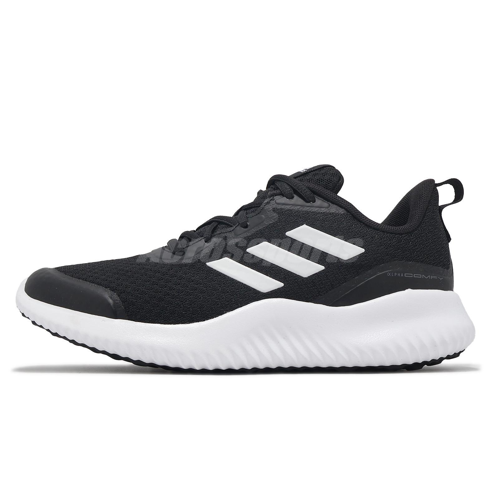 adidas Alphacomfy Core Black Footwear White Men Unsiex Road Running ...