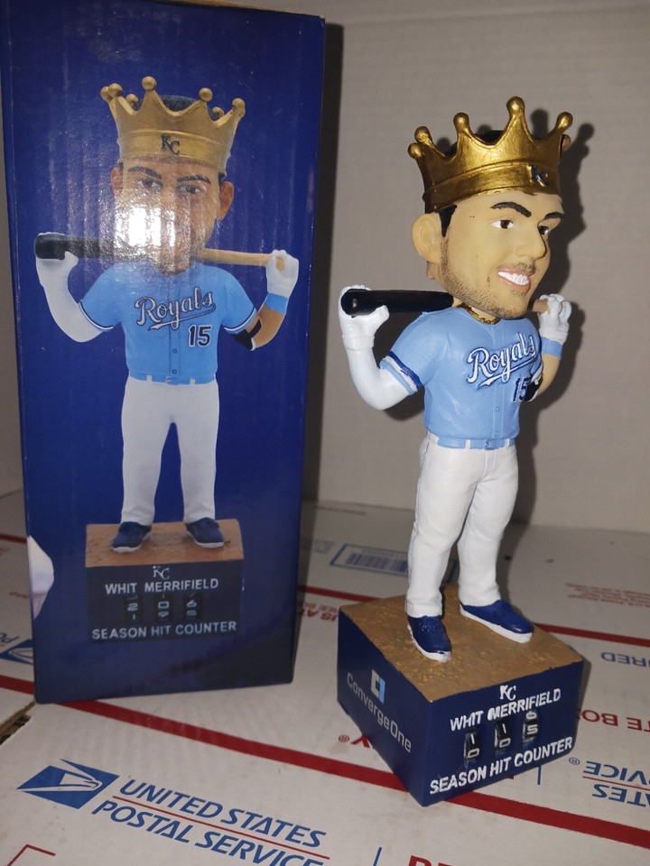 👑Kansas City Royals Whit Merrifield Hit Counter 2021 Bobblehead IOB SGA ...