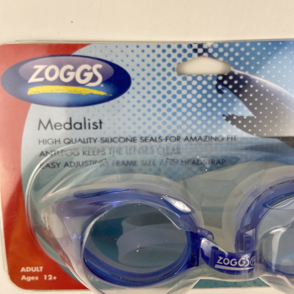 Zoggs Medalist Swim Goggles Blue Adult 12+ Anti-Fog UV Protection ...
