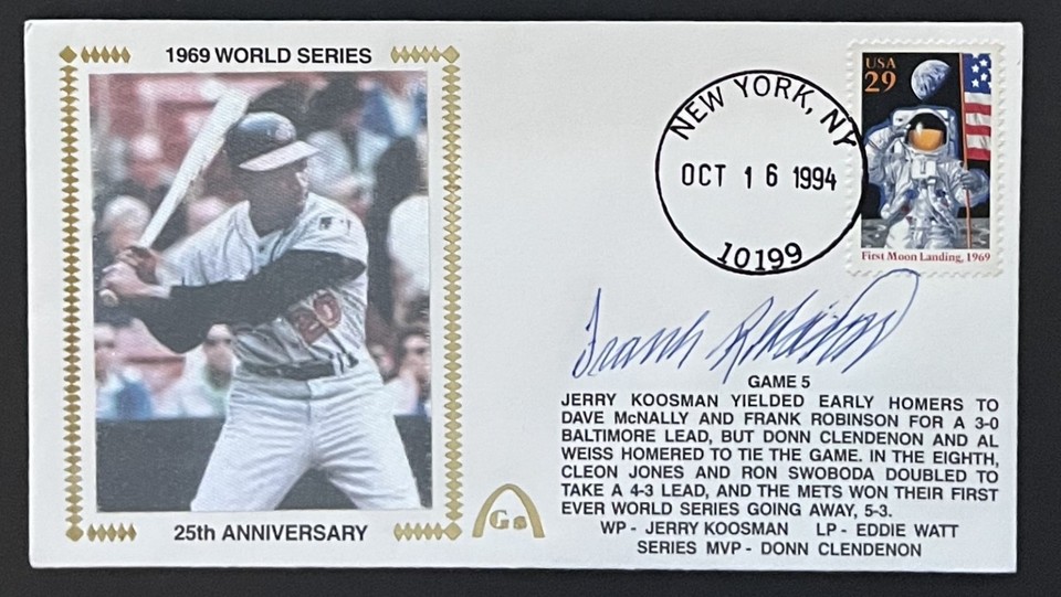 Frank Robinson Signed 1969 World Series 25th Annv Gateway Stamp Cachet Baltimore | eBay