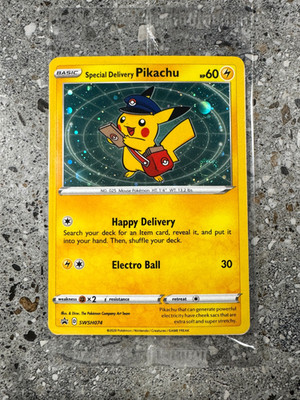 Pokemon TCG Cards Special Delivery Pikachu SWSH074 Black Star Promo ...