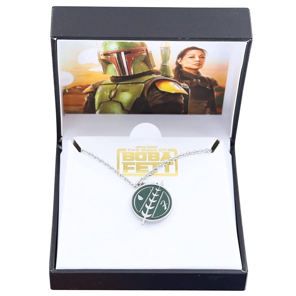 Disney Star Wars Boba Fett Crest Insignia Necklace Licensed New in Gift ...
