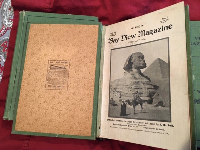 THE BAY VIEW MAGAZINES 21 BOUND issues 1912-1915, unique hook/clip ...