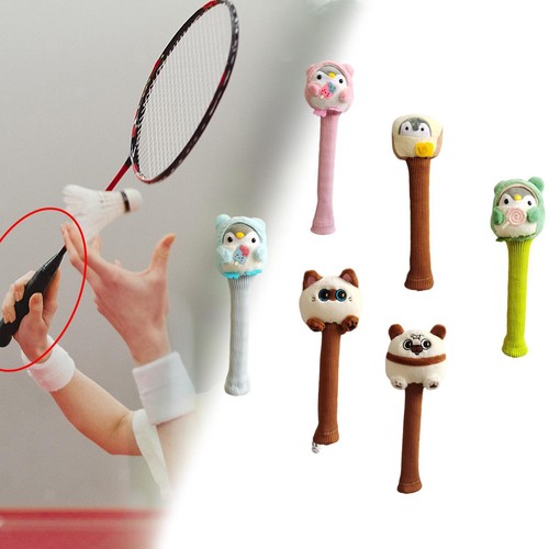 Badminton Racket Handle Cover Protector Stuffed Animal Doll Badminton ...