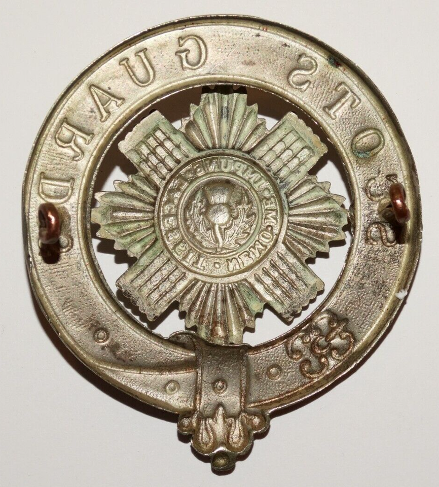 BRITISH MILITARY CAP BADGES, Scots Guards Piper's O/R Feather Bonnet ...