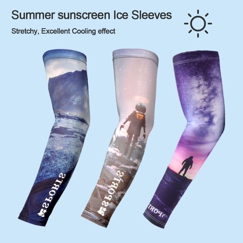 Summer Cooling Basketball Outdoor Sport Sun Protection Arm Sleeves Arm ...