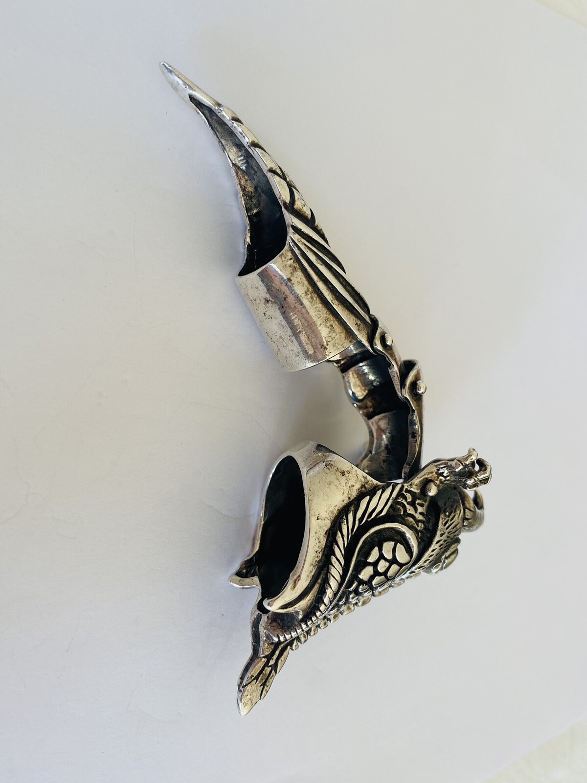 114*Grams Vintage Finger Armor Sterling Silver Mediev… - Gem