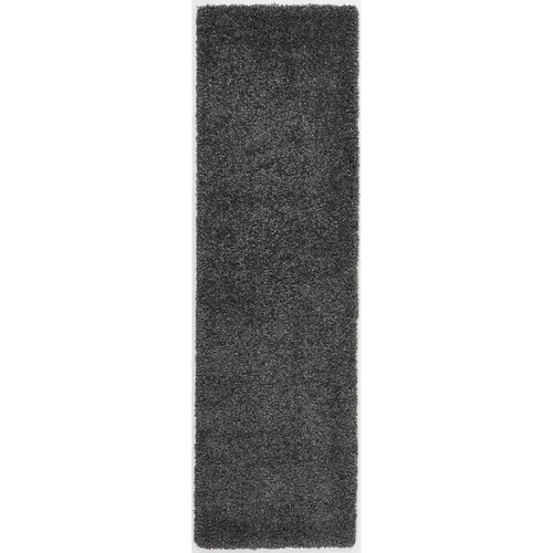 Nourison Malibu Shag Area Rug Dark Grey Runner 2'2" x 7'6" 99446397607 ...