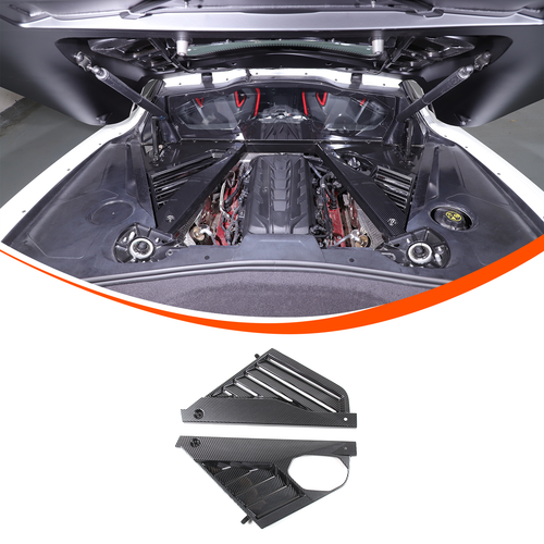 ABS Carbon Fiber Engine Bay Side Panel Cover Plate Fit Corvette C8 2020 ...