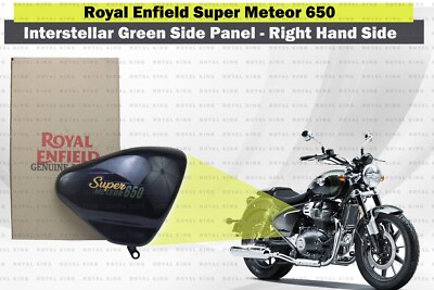 Royal Enfield Super Meteor 650 "Interstellar Green Side Panel Right ...
