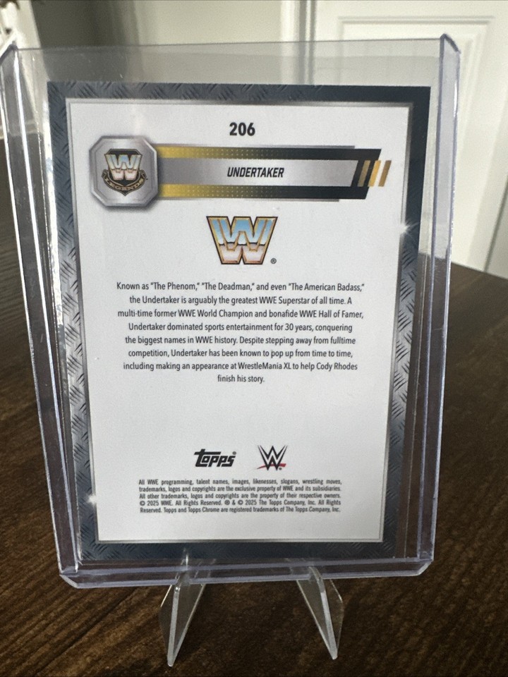 2025 Topps WWE Chrome Image Variation The Undertaker #206 Card SSP RARE ...