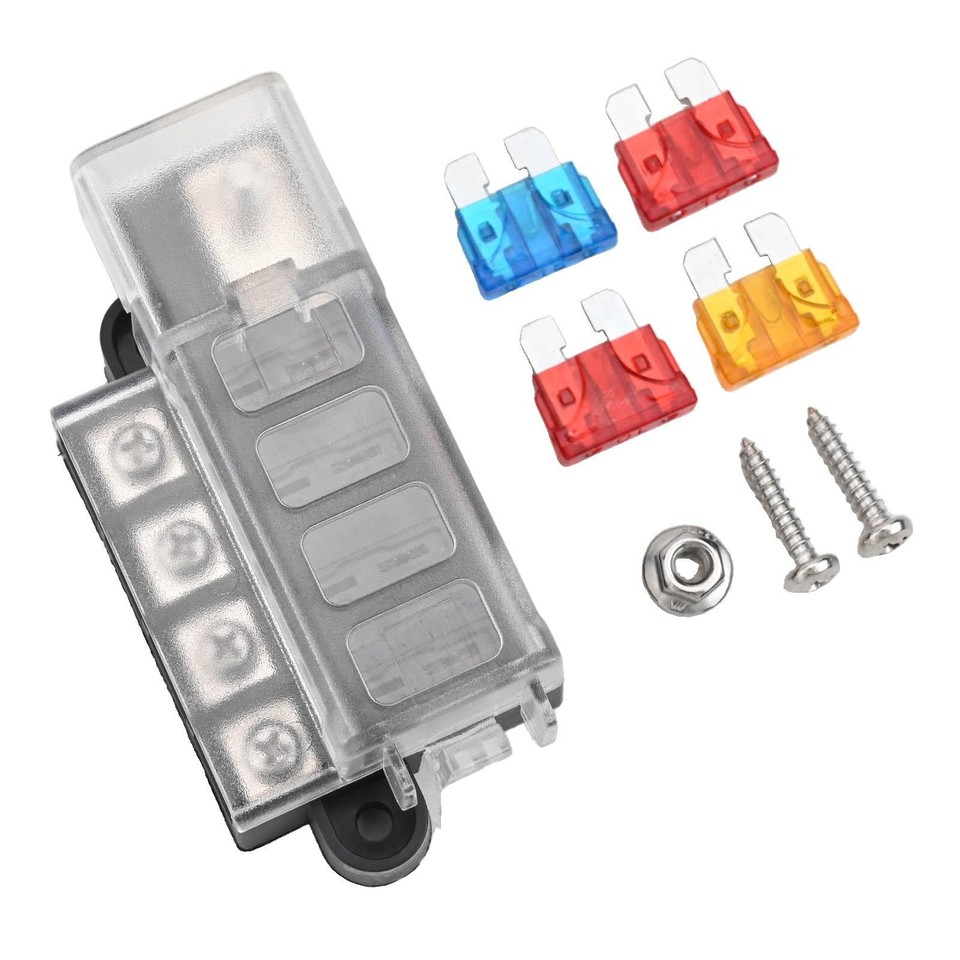Easy Mount 4 Gang Fuse Box Ideal for 12v 24v Systems with For ATO ATC ...