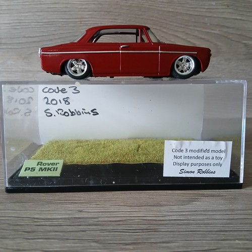 Code 3 by Simon Robbins Vanguard Rover P5 MK11 1/43 Red | eBay UK