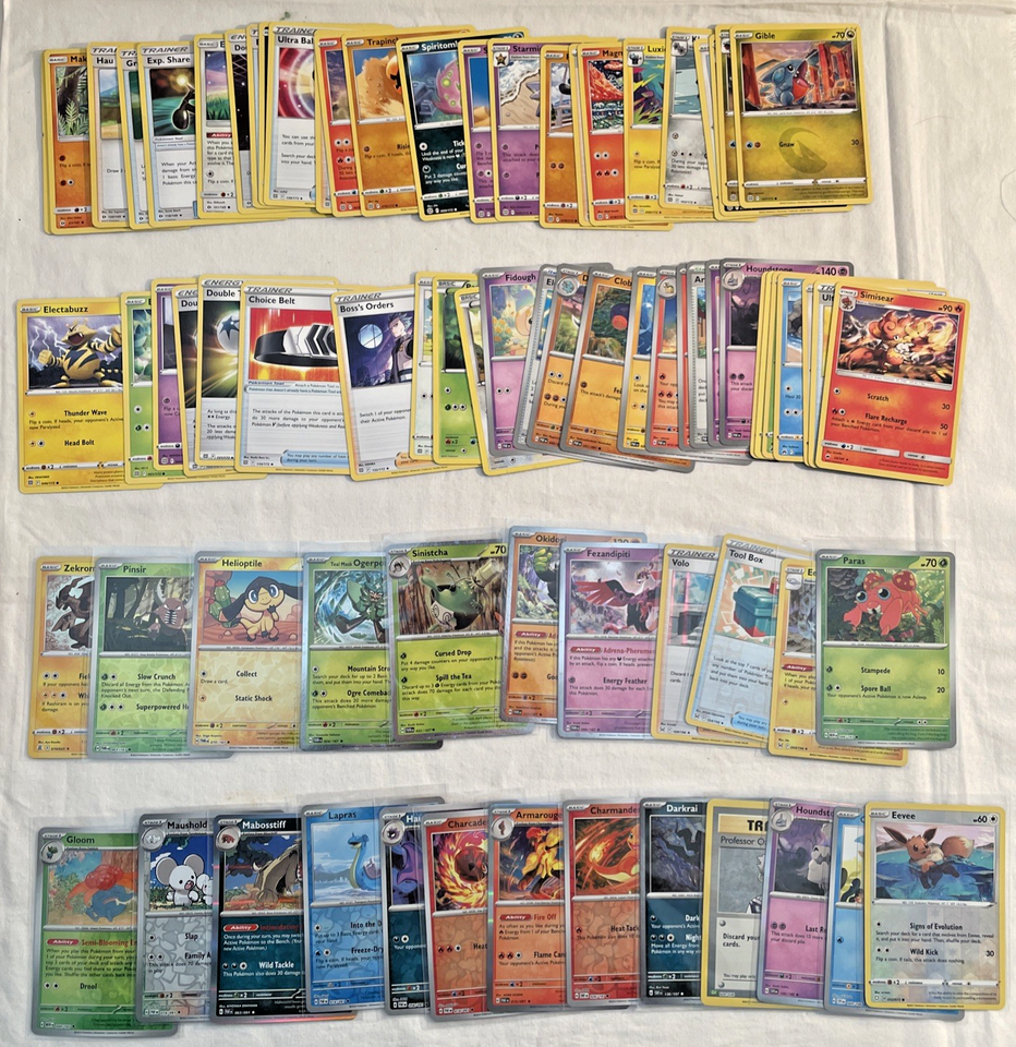 Bulk Lot 300+ Base Set Fossil Modern CLB Commons Foils Pokémon Cards | eBay