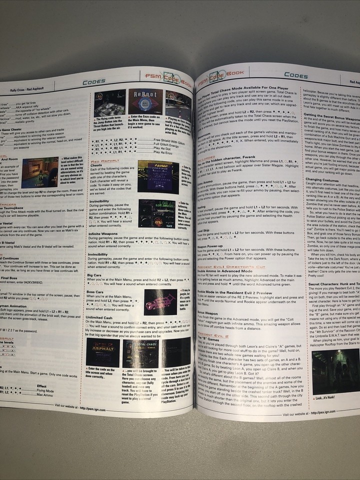 PSM Playstation Magazine 1998 Code Book Game Shark Codes NO POSTER | eBay