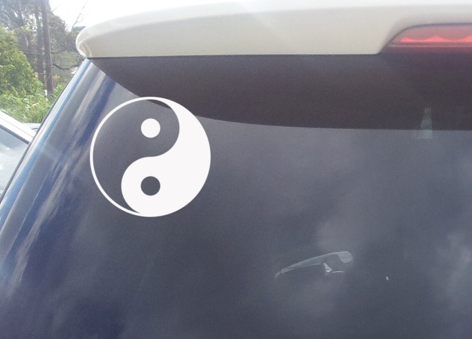 YIN YANG YING YANG Decal Sticker Car Sign Laptop Door Wall Oriental ...